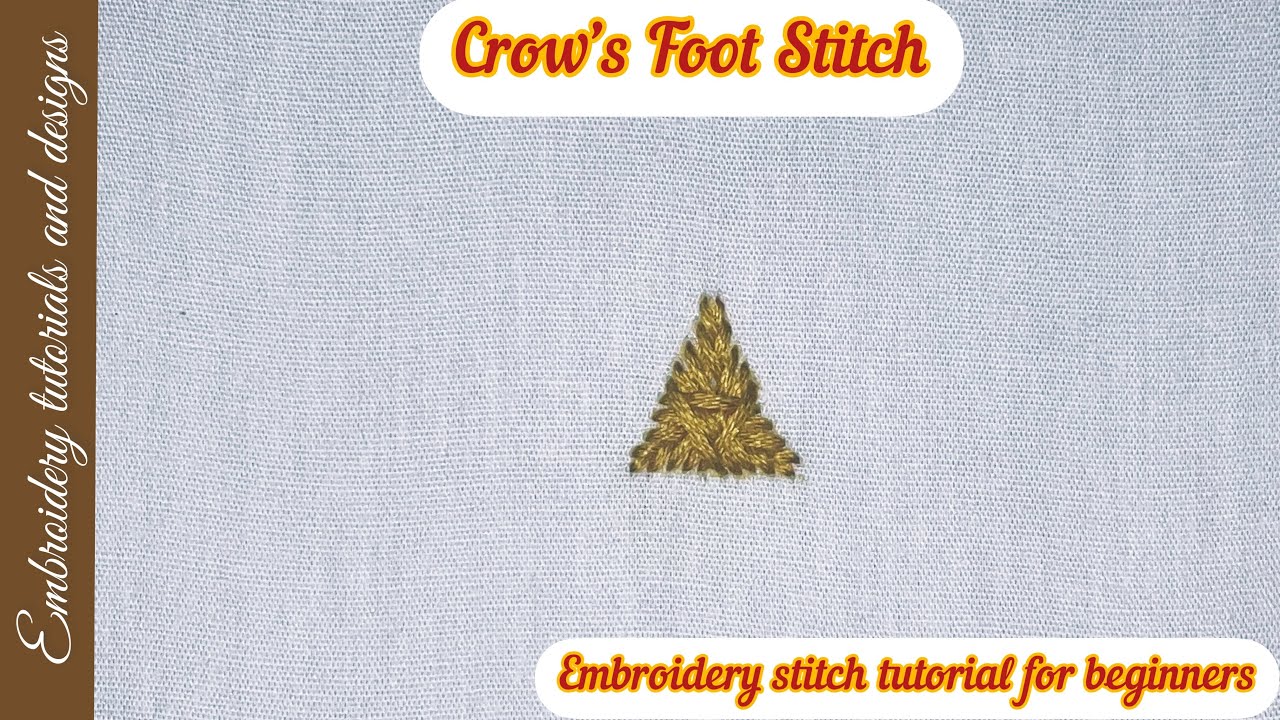 #127 - Crow’s Foot Stitch | Hand embroidery stitch tutorial # ...