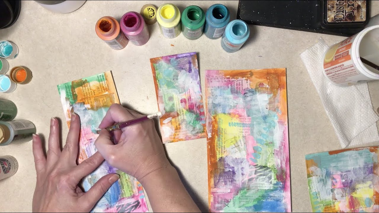 Making Journal Cards With "Painty" Master Boards - YouTube