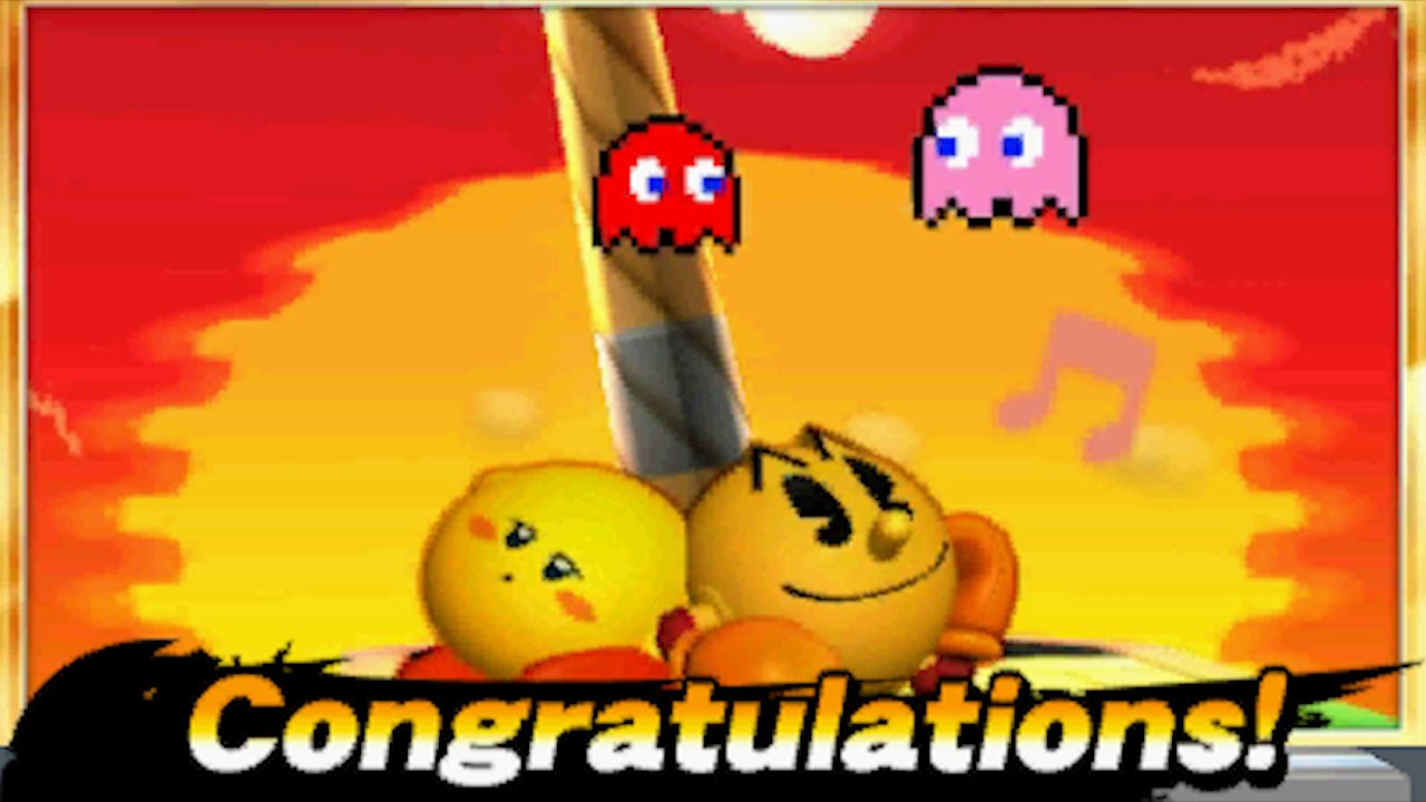 Super Smash Bros. 4 (3DS) - Newcomers Classic Mode - Pacman - YouTube