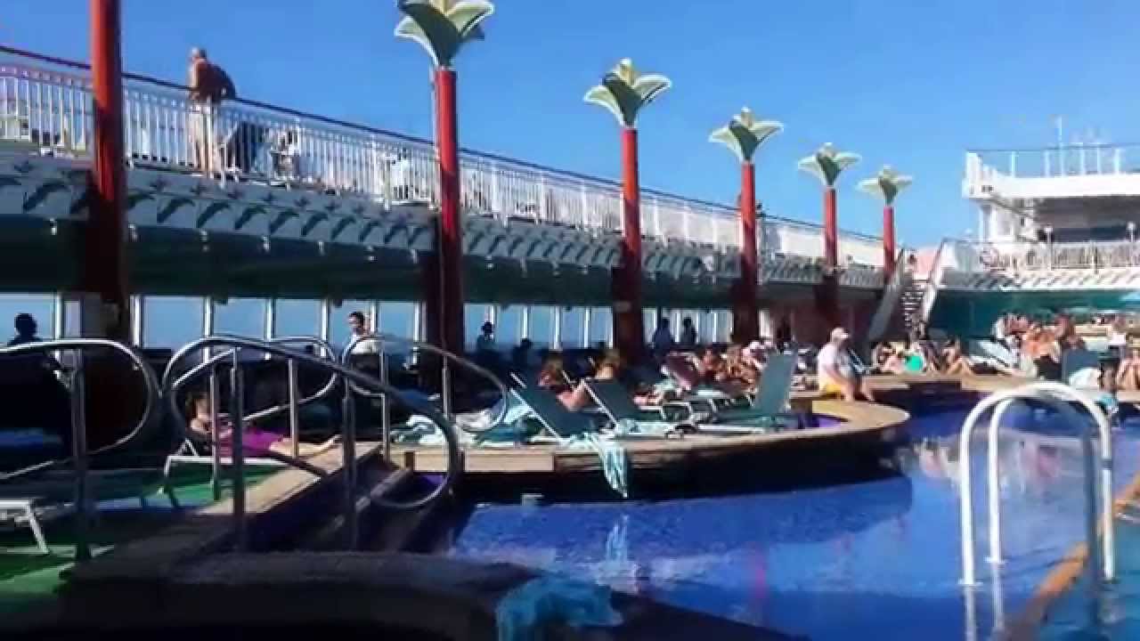 Norwegian Pearl - Oranges on deck 12 near the pool - YouTube