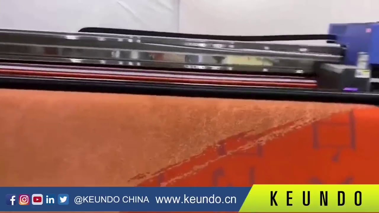 #KEUNDO坤度 Red carpet printing with SQ-3200H hybrid UV printer ！ - YouTube