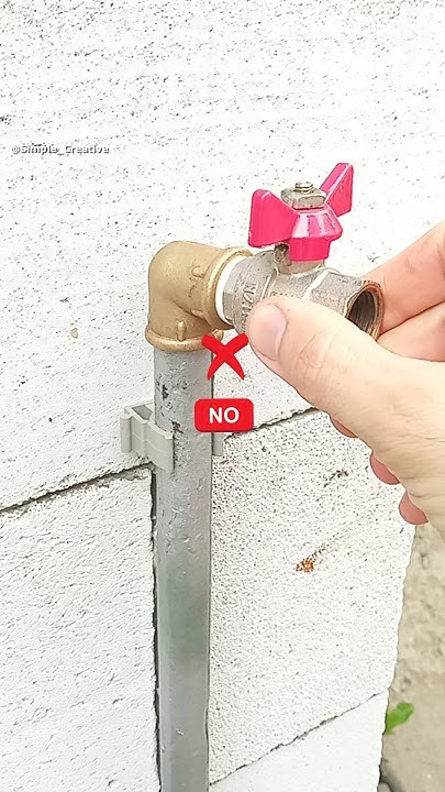 Plumbing tips and tricks. How to securely attach a pipe with a tap to the wall #shorts #diy # ...