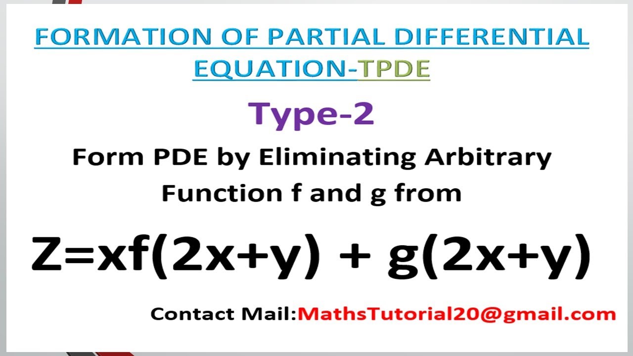 How To Solve Formation Of PDE By Eliminating Arbitrary Function In Tamil L TPDE L Reg 2017 L M3 how-to-solve-formation-of-pde-by-eliminating-arbitrary-function-in-tamil-l-tpde-l-reg-2017-l-m3