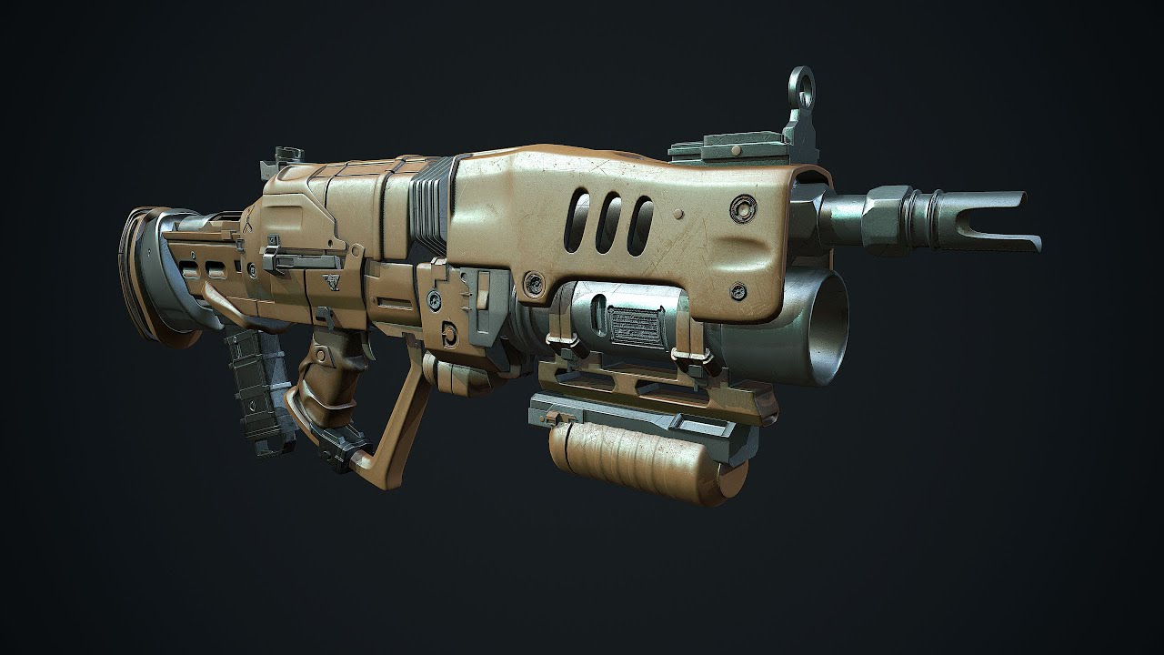 gun render - YouTube