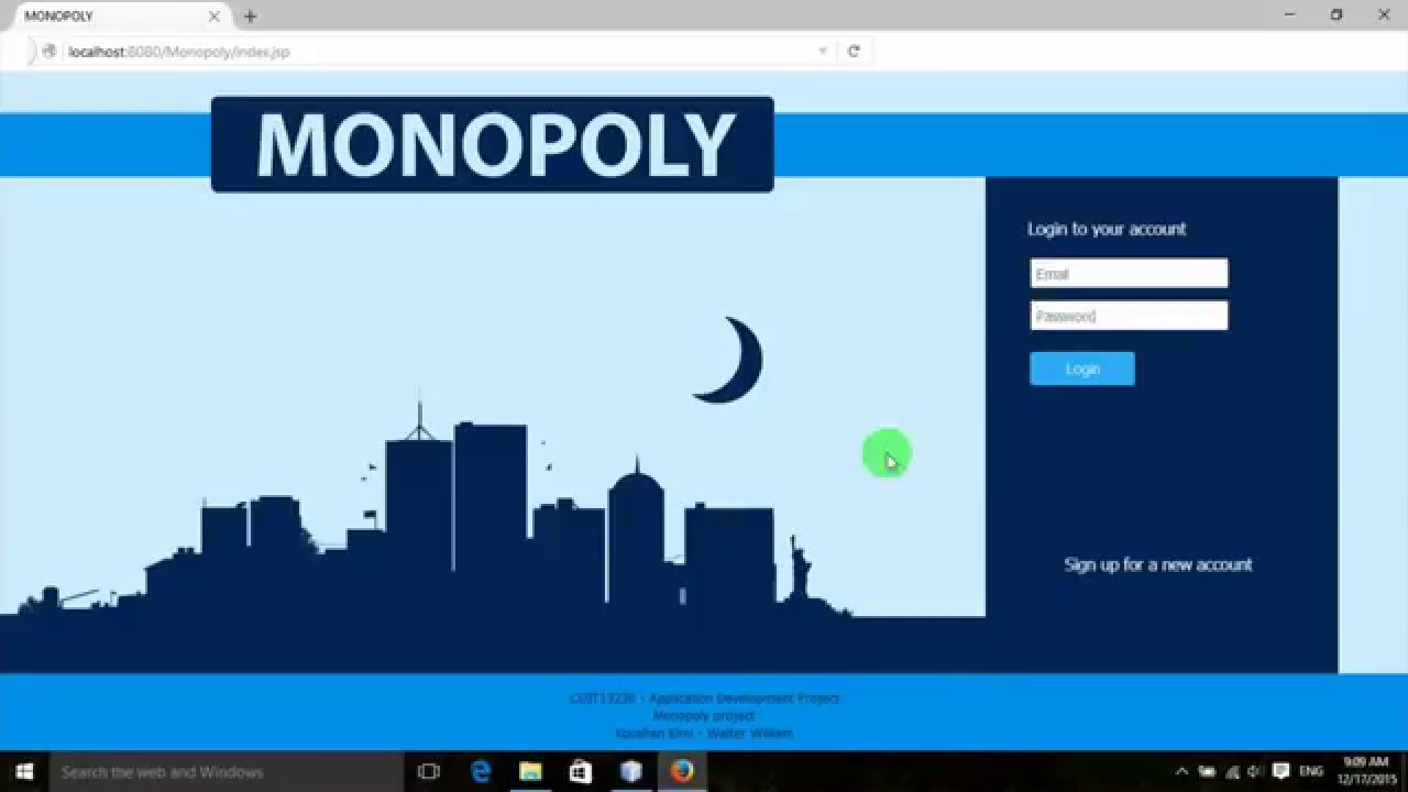 monopoly - web application 2015 - YouTube