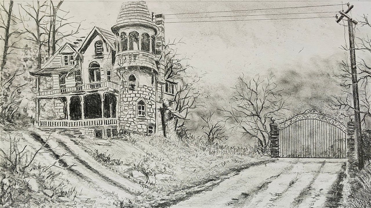 Pencil Drawings Of Old Castles