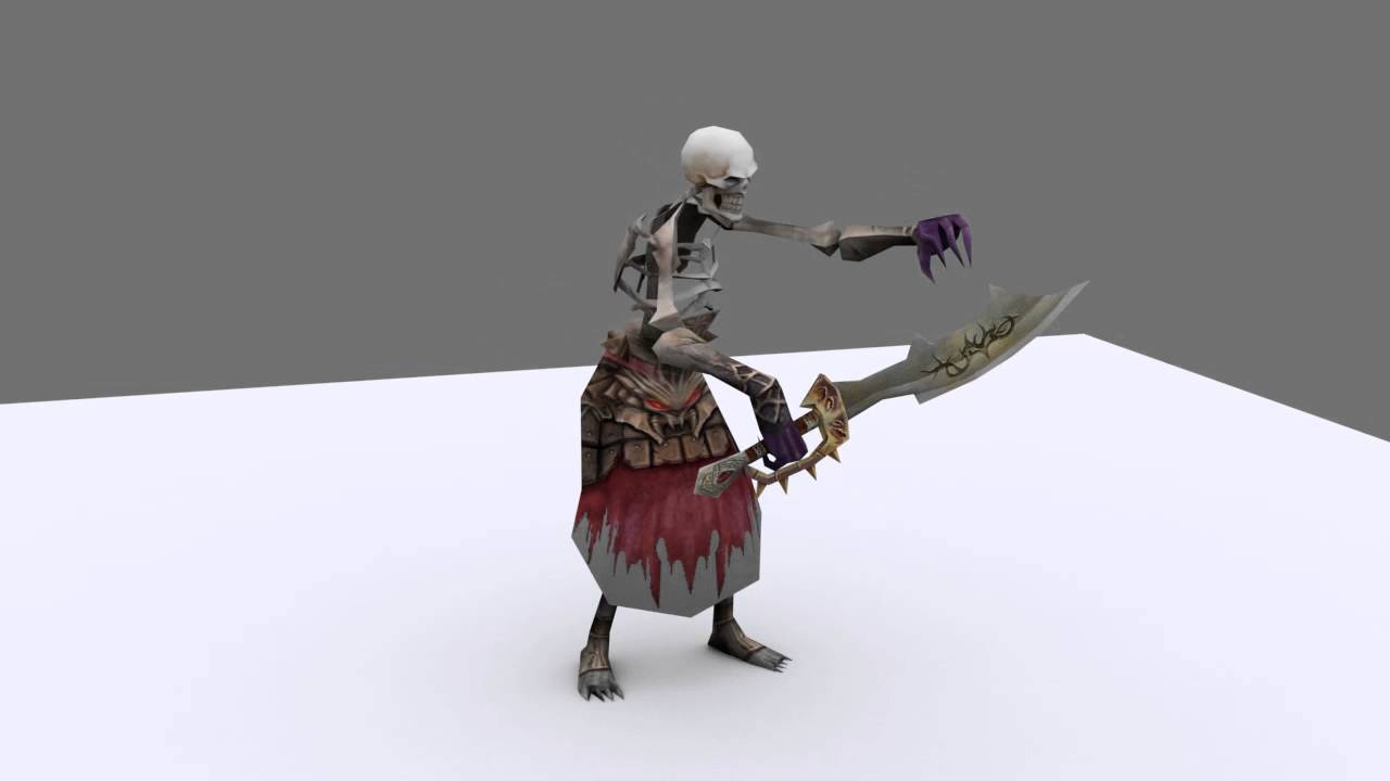 Skeleton Stabbing Animation - YouTube