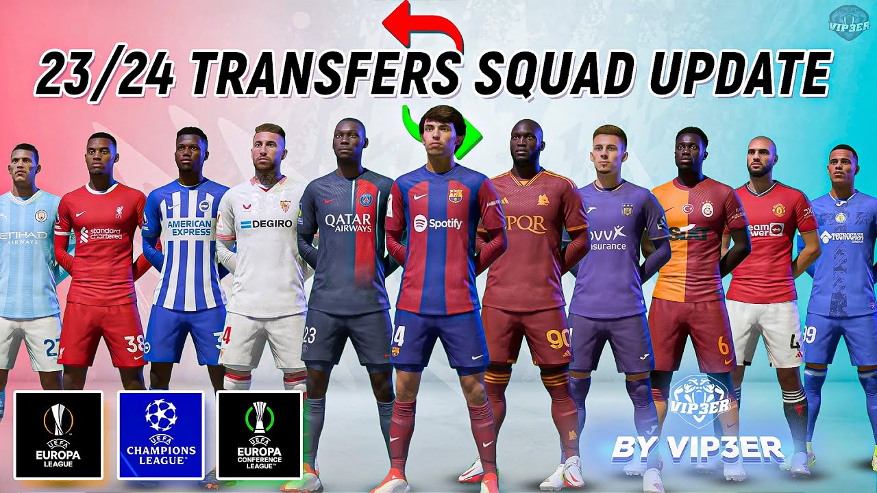 23/24 Transfers Squad Update V5 For FIFA 22 (EA FC 24 Ratings, New ...