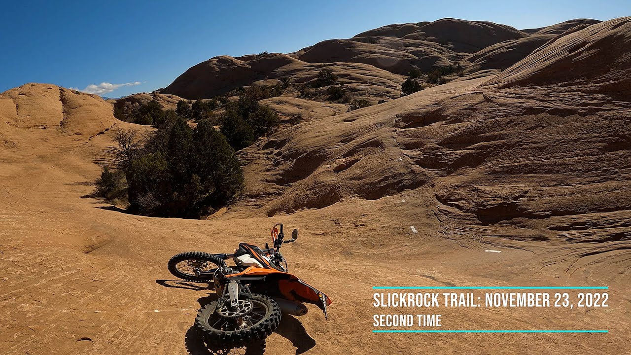 Slickrock Trail, Moab Utah Nov 23, 2022 on a dirt bike - YouTube