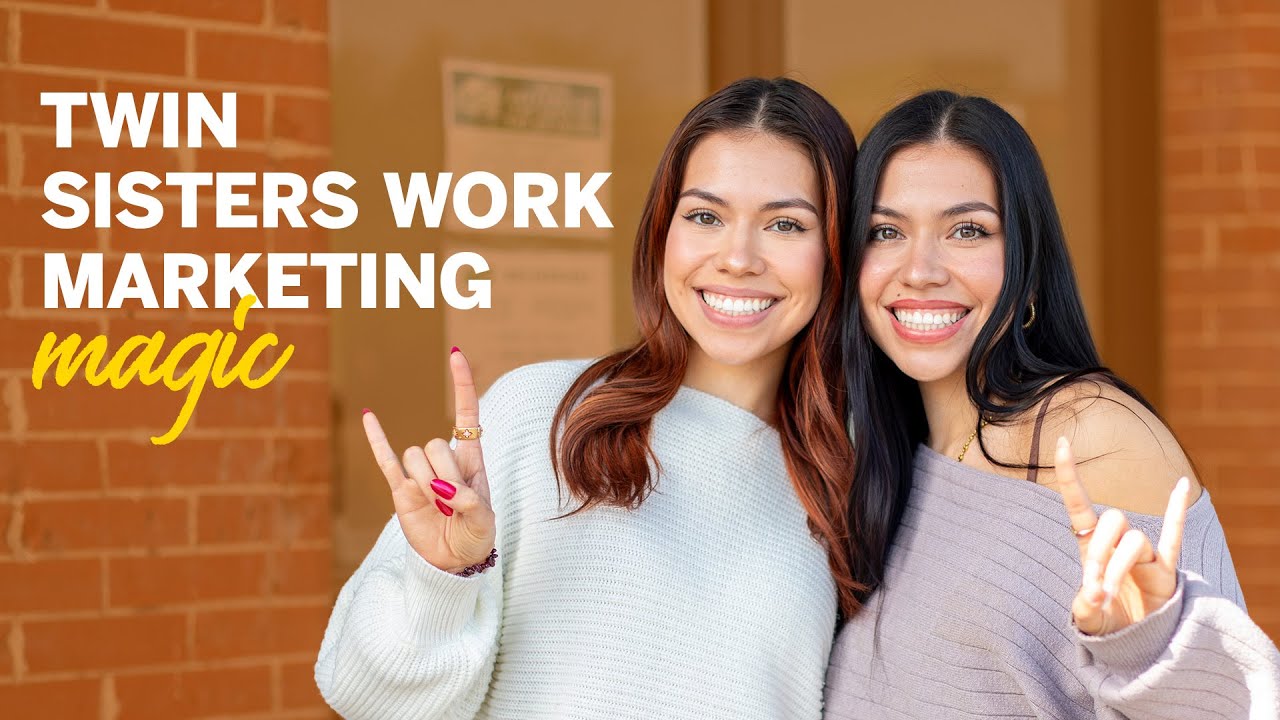 Twin sisters work marketing magic - YouTube