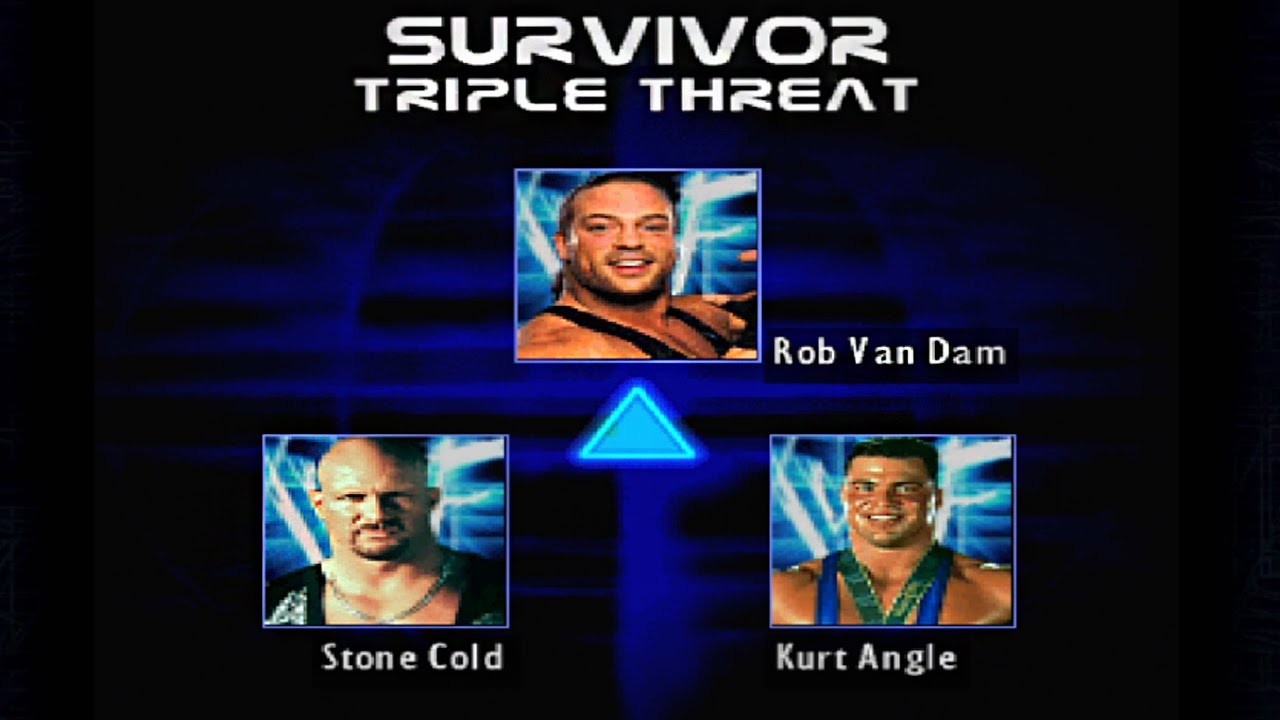 WWF SD! 2: Know Your Role: Triple Threat - RVD vs Kurt Angle vs Stone ...
