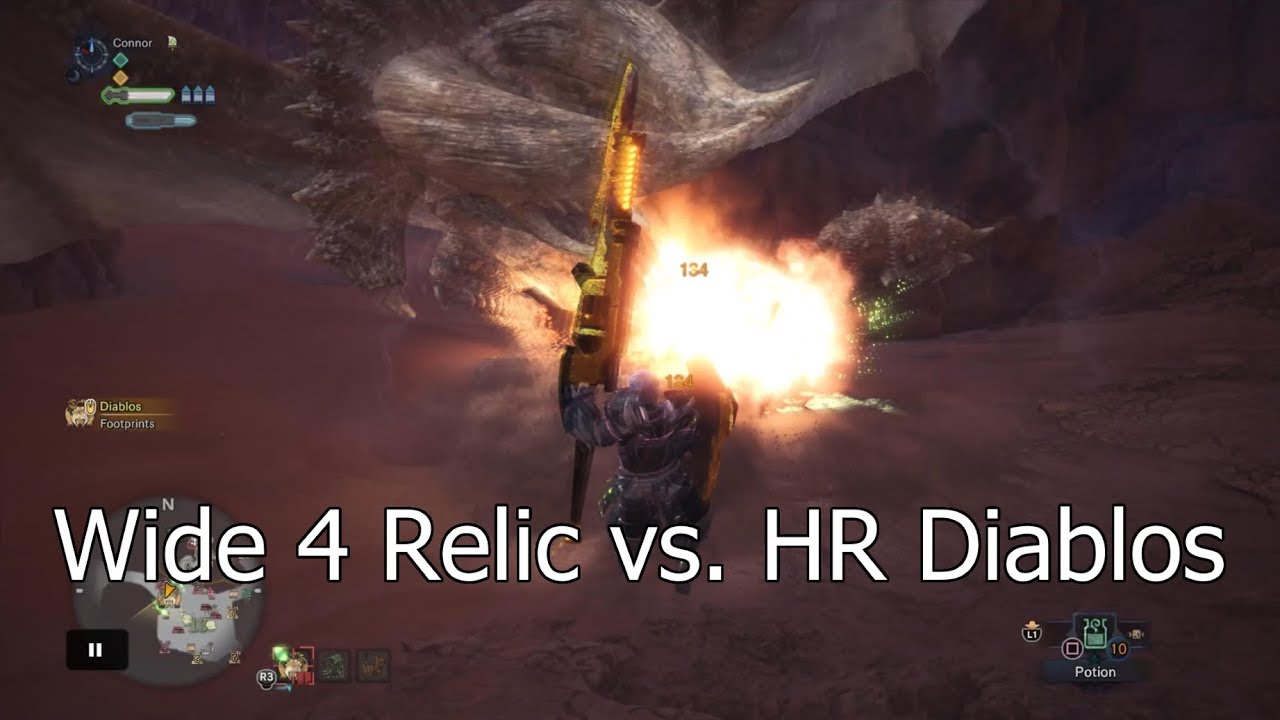 [MHW] Wide 4 Gunlance - HR Diablos - YouTube
