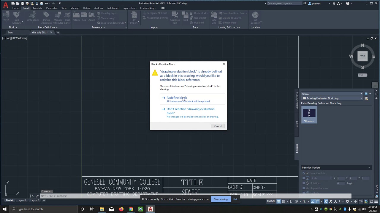 GCC Inserting The Drawing Evaluation Block - YouTube