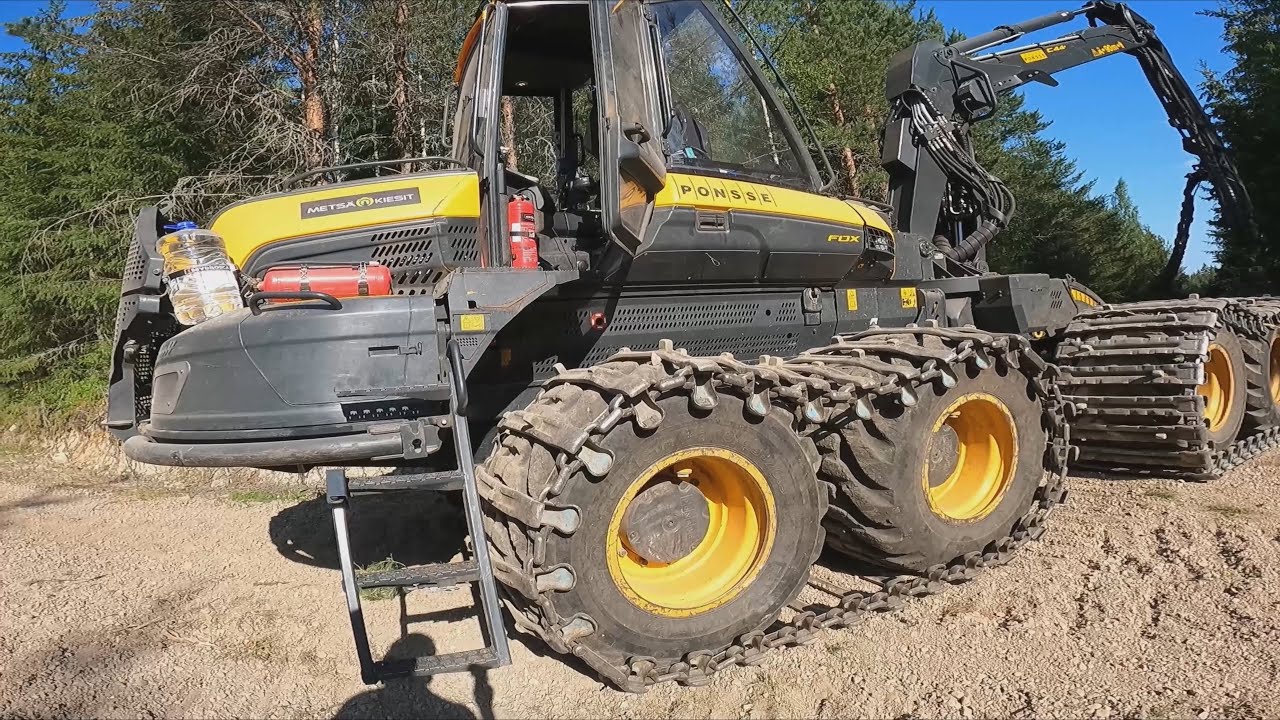 Kettu repolaisen esittely ja ensiharvennuksen tekoa. Ponsse Fox C44+ H6 ...