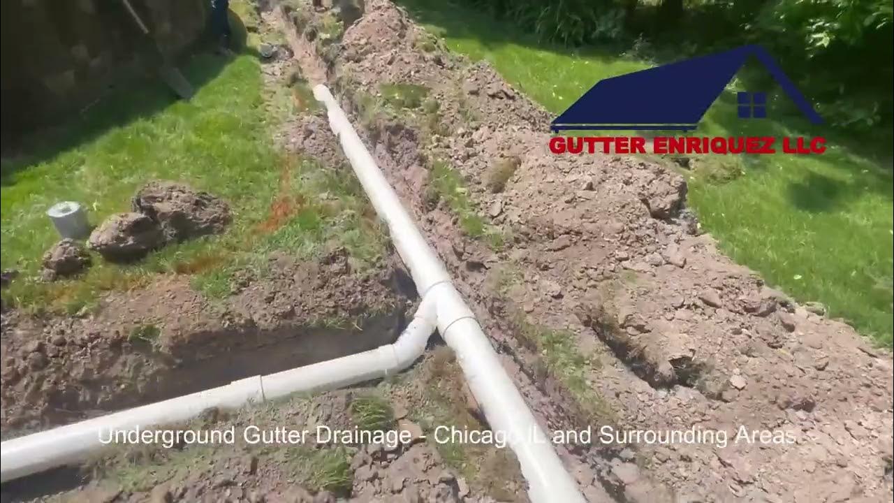 Underground Gutter Drainage Installation - Chicago - YouTube