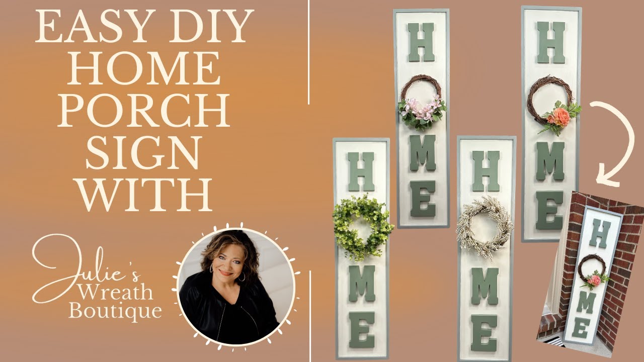 How to Make a Porch Sign | Front Porch Decor | DIY Home Sign - YouTube