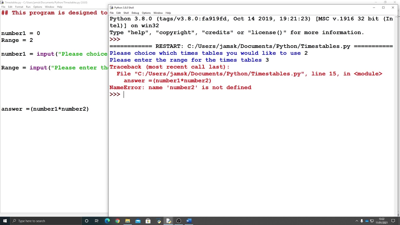 Python Challenge 4 Times Tables Generator Guide Video Youtube
