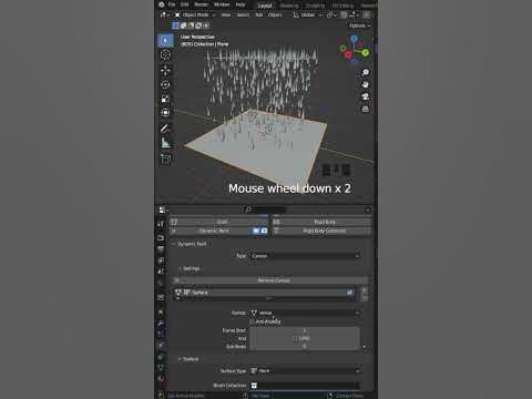 Easy Rain Animation in Blender in 1 min🔥😱 #shorts #blender #tutorial #blendertutorial - YouTube