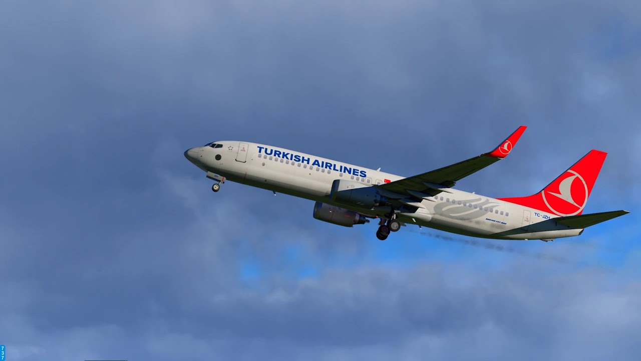 [XP11] TURKISH AIRLINES BAD WEATHER TO LAND ABEERDEN AIRPORT - YouTube