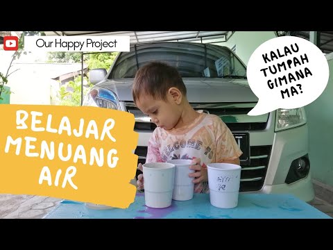 Belajar Menuang Air | Ide Kegiatan Anak Usia Dini | Anak PAUD | Motorik ...