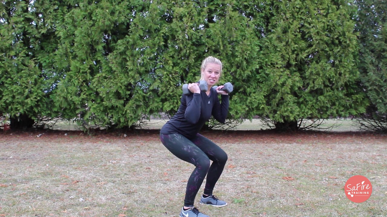 Squat Shoulder Press - YouTube