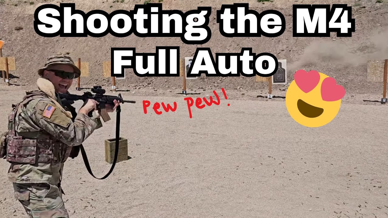 Shooting M4 Full Auto - Standing - YouTube