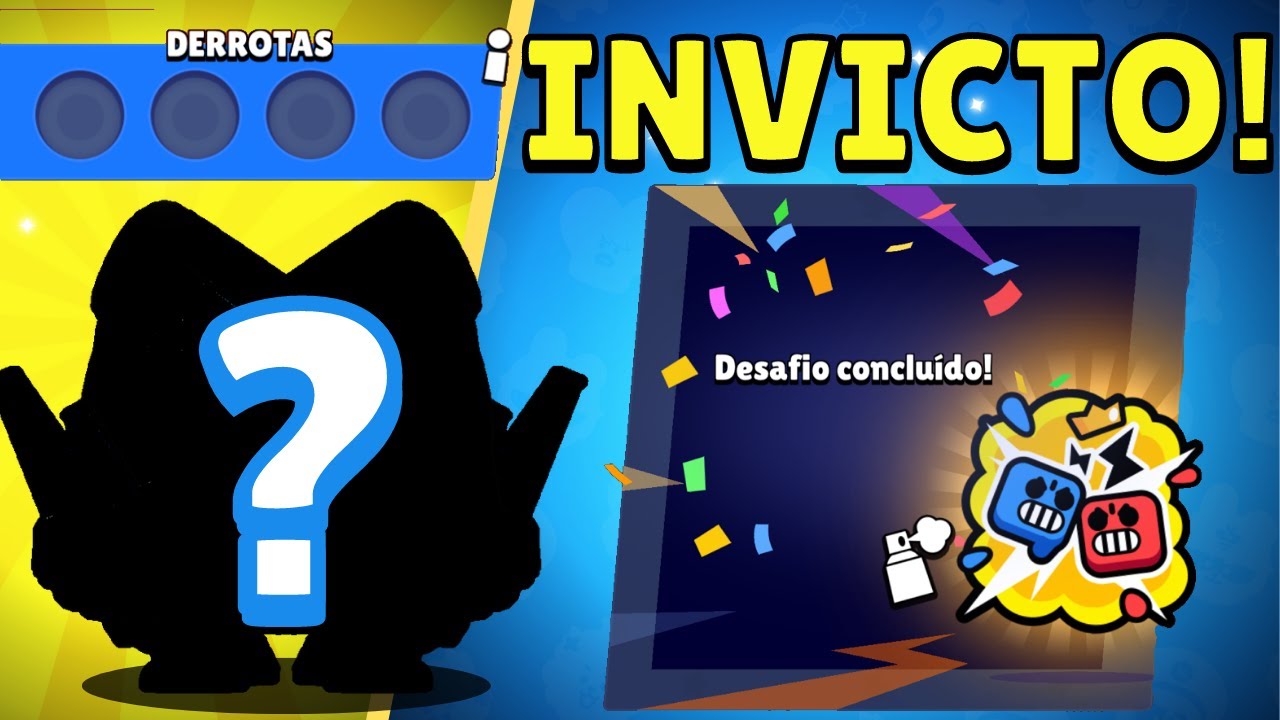 GANHEI INVICTO USANDO APENAS 1 BRAWLER! NOVO DESAFIO DO BRAWL STARS ...