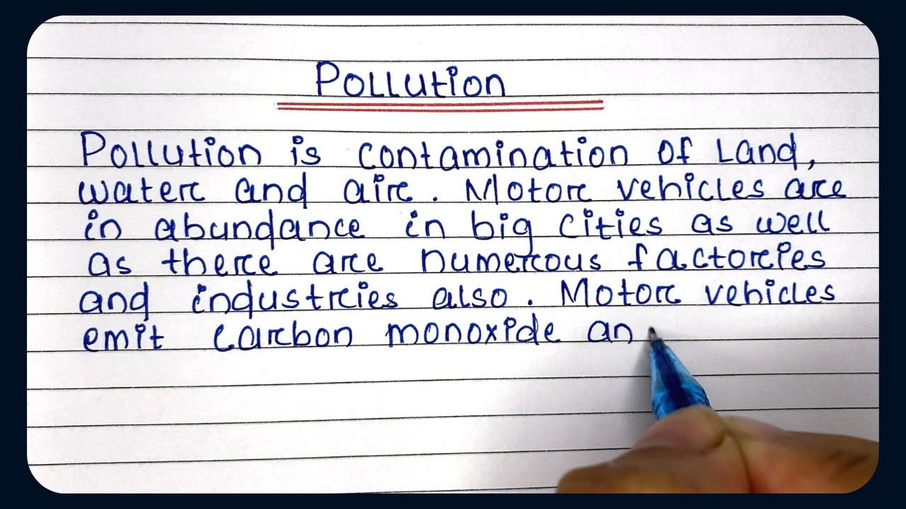 Pollution paragraph writing | Write a paragraph on pollution in English ...