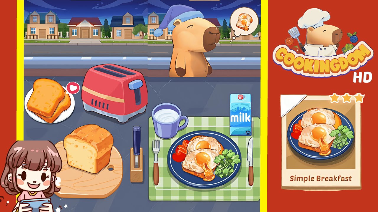 Cookingdom Level 2 Simple Breakfast Solution Walkthrough - YouTube