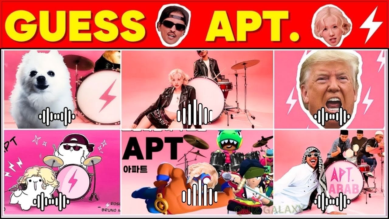 Guess A.P.T. Songs & Variants by Their Voice 🎶~ ROSÉ & Bruno Mars - APT ...