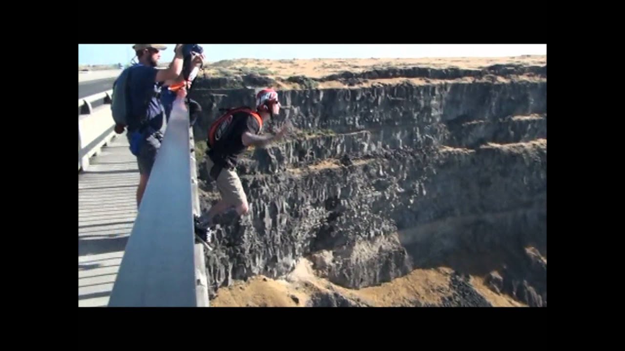 Dan's first base jump.wmv - YouTube