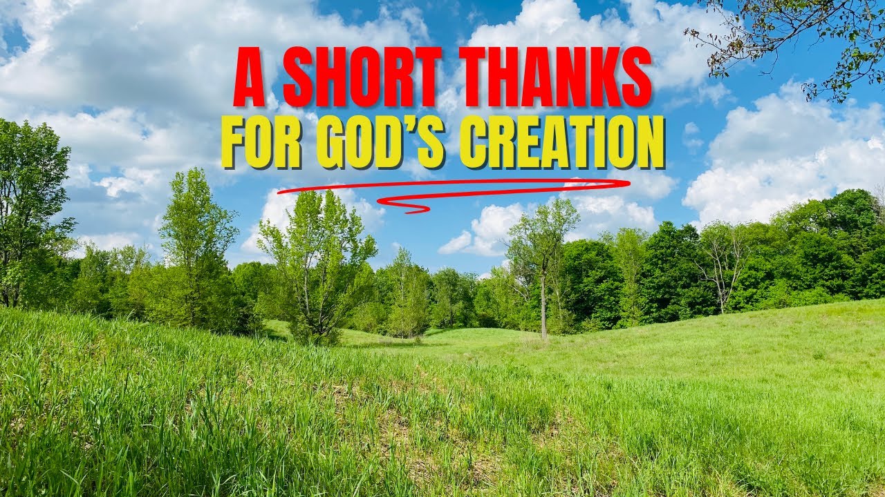 THANK YOU FOR CREATION, prayer for nature, appreciating God's creation ...