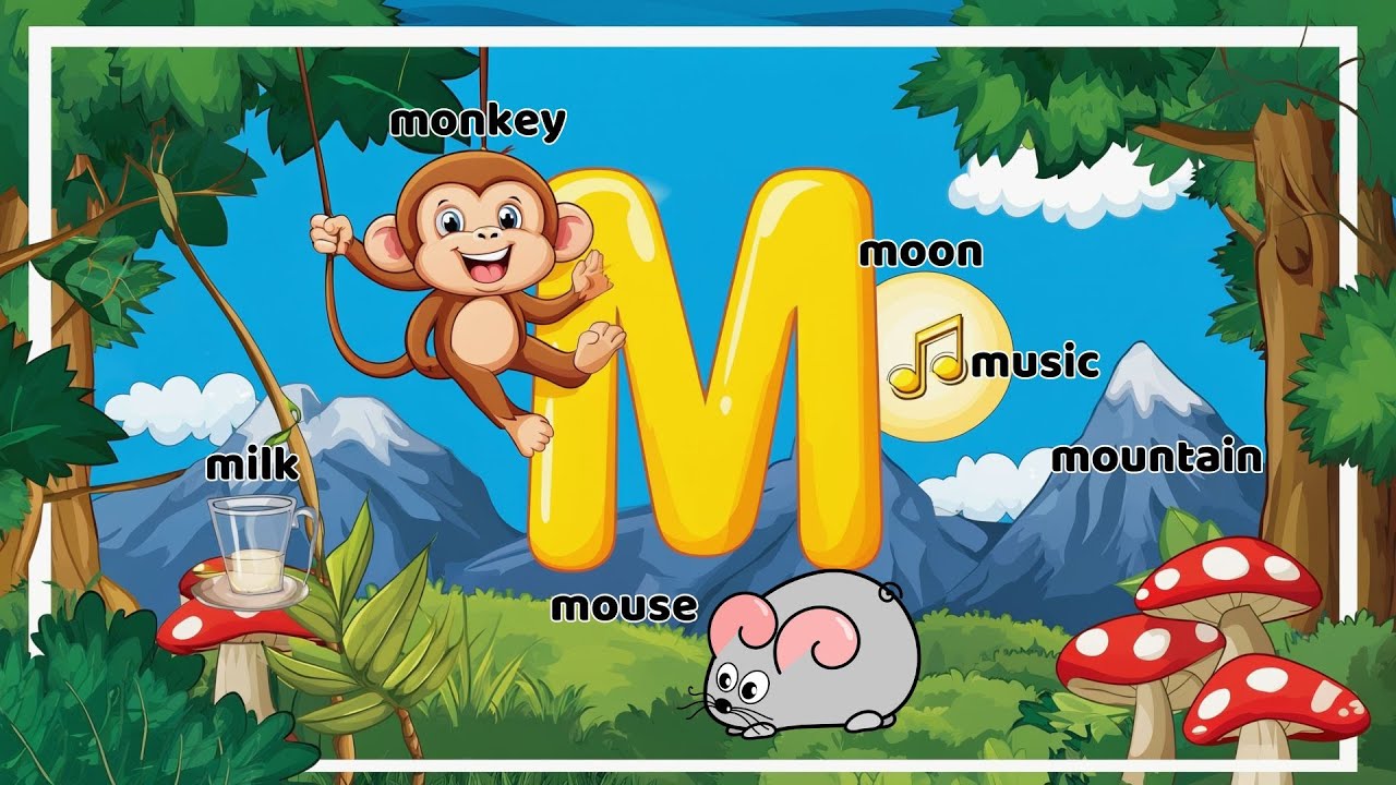 M is for Monkey! | Fun Alphabet Song to Learn the Letter M | Kidosong ...