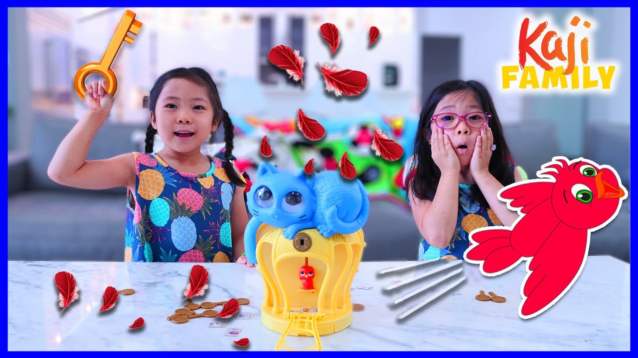 Emma and Kate Play Save the Bird Easy Board Game - YouTube