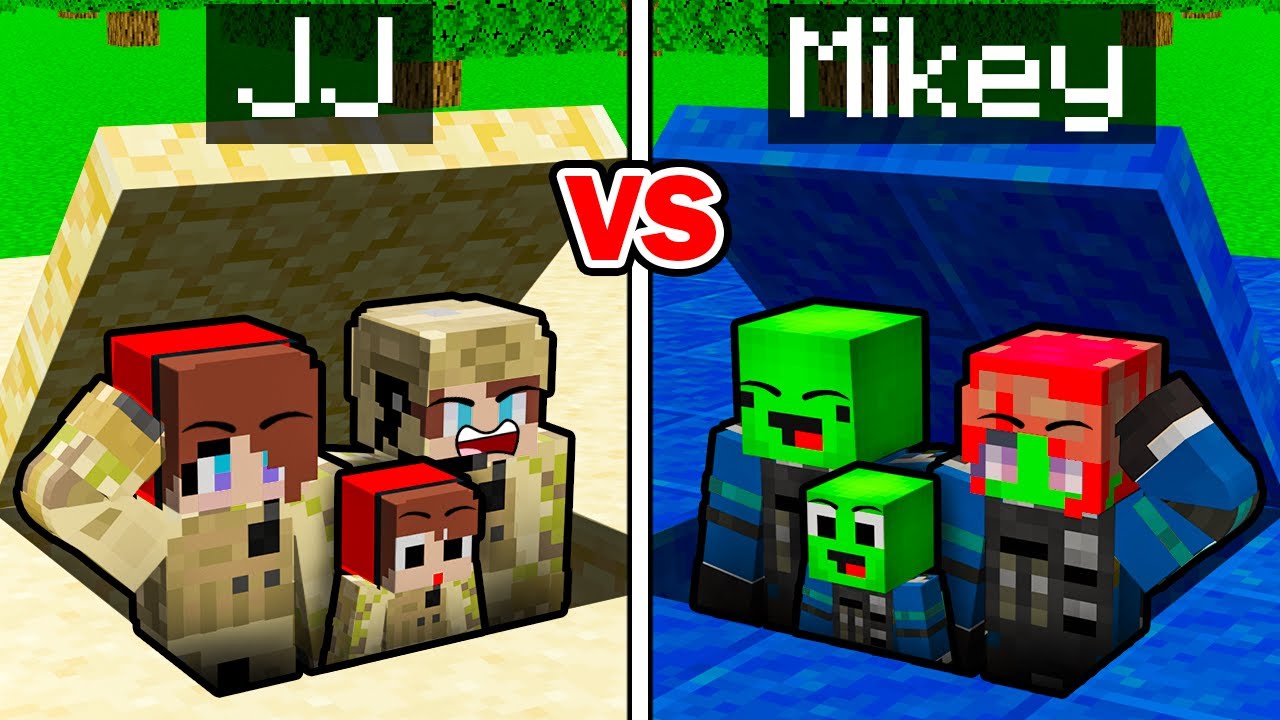 Mikey POLICE vs JJ MILITARY Family Bunker Battle in Minecraft - Maizen ...