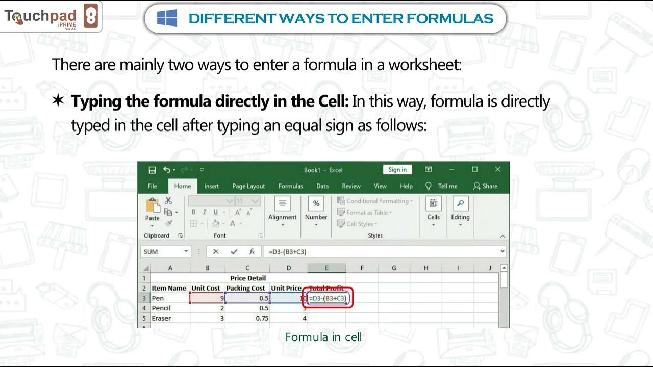 𝐃𝐢𝐟𝐟𝐞𝐫𝐞𝐧𝐭 𝐖𝐚𝐲𝐬 𝐭𝐨 𝐄𝐧𝐭𝐞𝐫 𝐅𝐨𝐫𝐦𝐮𝐥𝐚𝐬 |𝐂𝐡 𝟎𝟐|𝐢𝐏𝐫𝐢𝐦𝐞 𝐕𝐞𝐫𝟐.𝟏|𝐂𝐥𝐚𝐬𝐬 𝟎𝟖 - YouTube