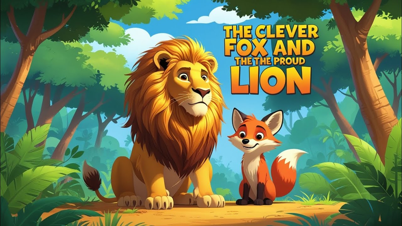 The Lion and The Clever Fox | Moral Story | Animal Story for Kids | A ...