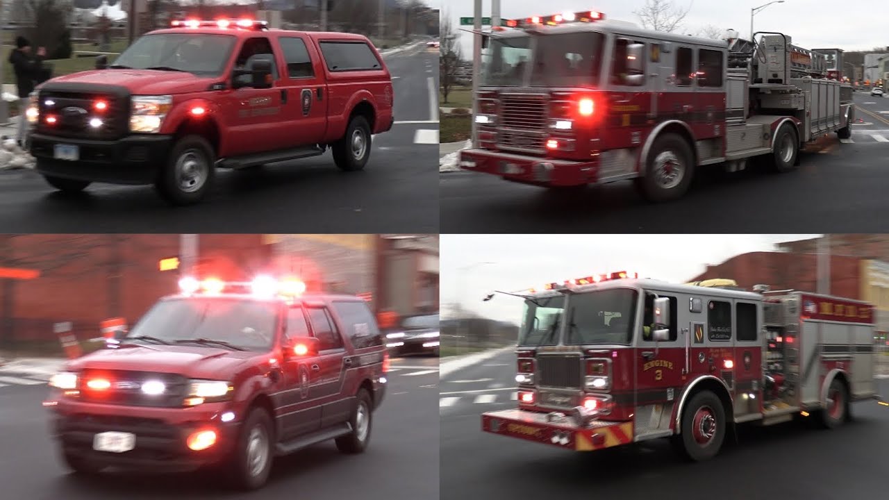 Meriden Fire Department Car 4, Truck 1, Car 9, and Engine 3 Responding ...
