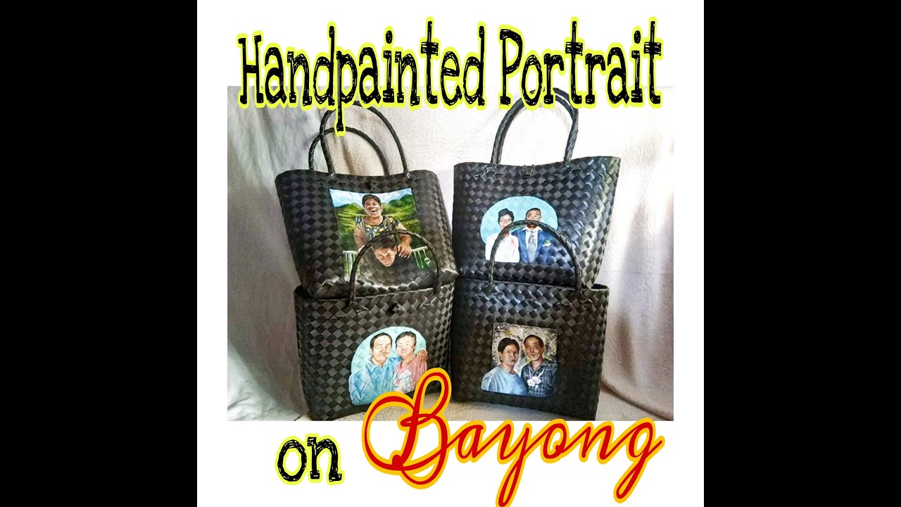 Handpainted Portrait on Bayong - YouTube
