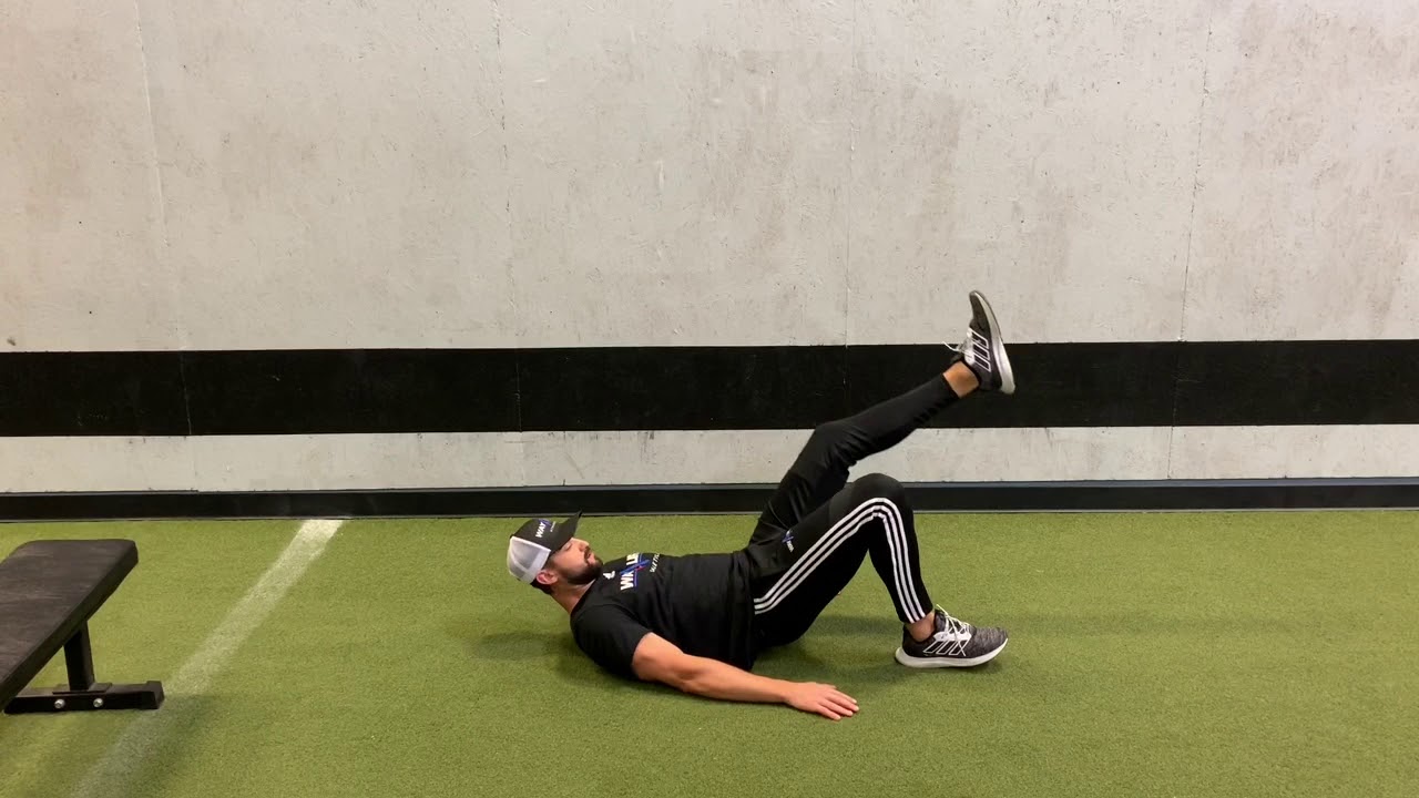 Single Leg Lying Hip Thrust - YouTube