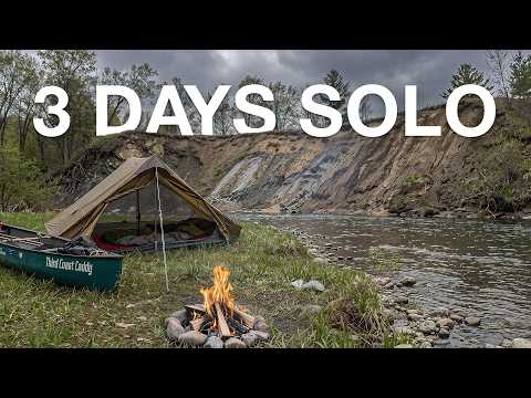 3 Days Solo Canoe Camping down a Secluded River