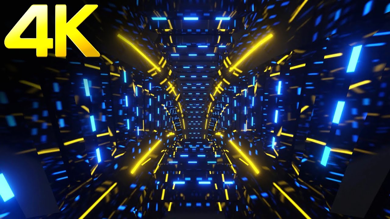4K Abstract OLED Square Tunnel Blue Color Screensaver Video Motion ...