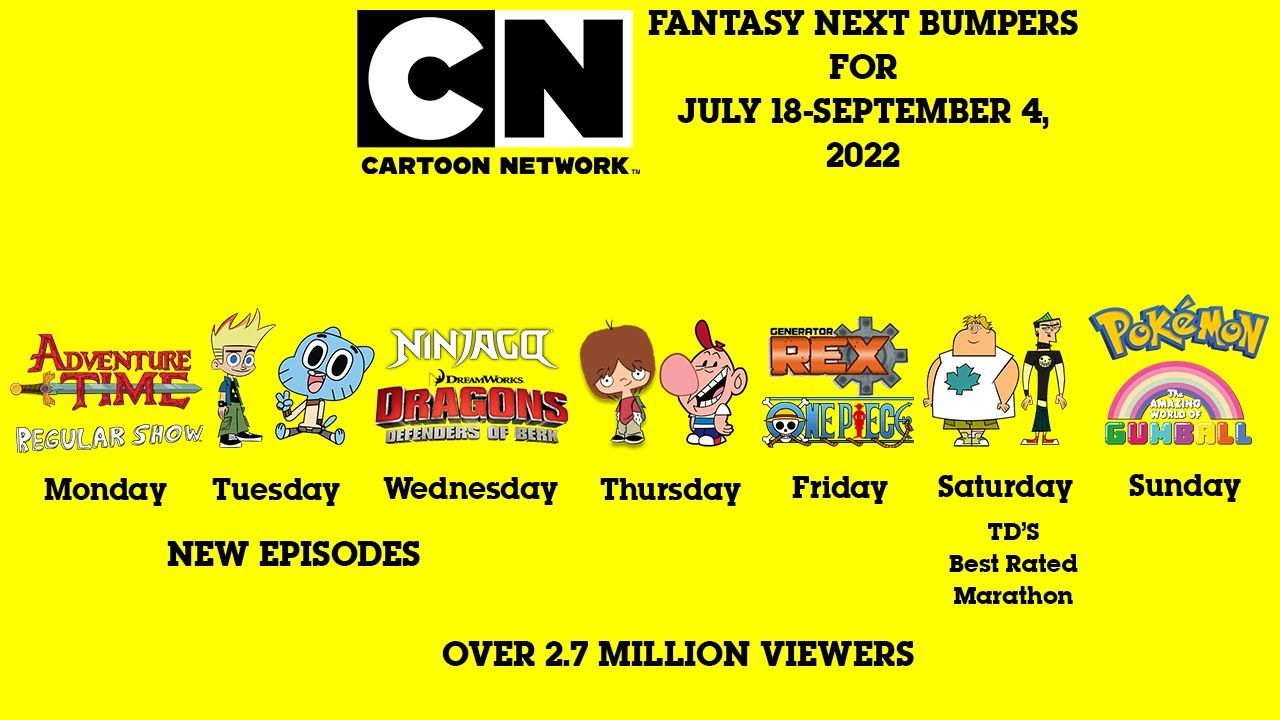 Cartoon Network Fantasy Next Bumpers for July 18-September 4, 2022 ...