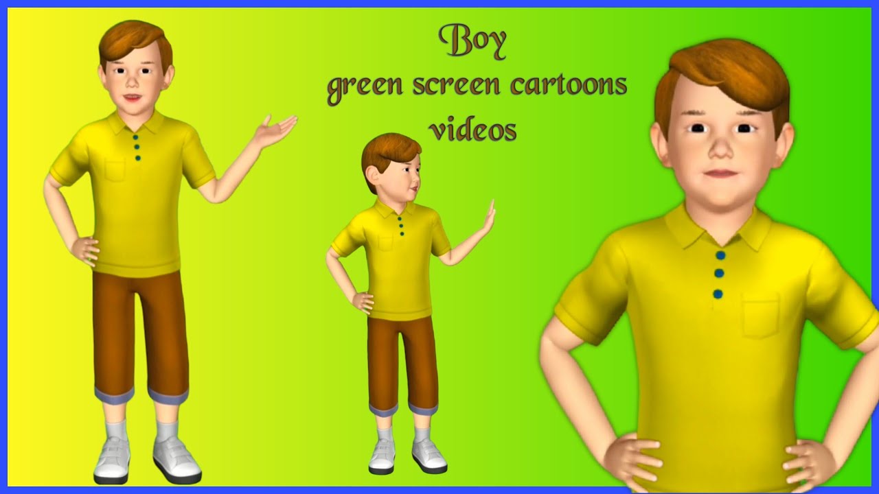 Boy green screen cartoon video#cartoonboy#avtar#greenscreen - YouTube