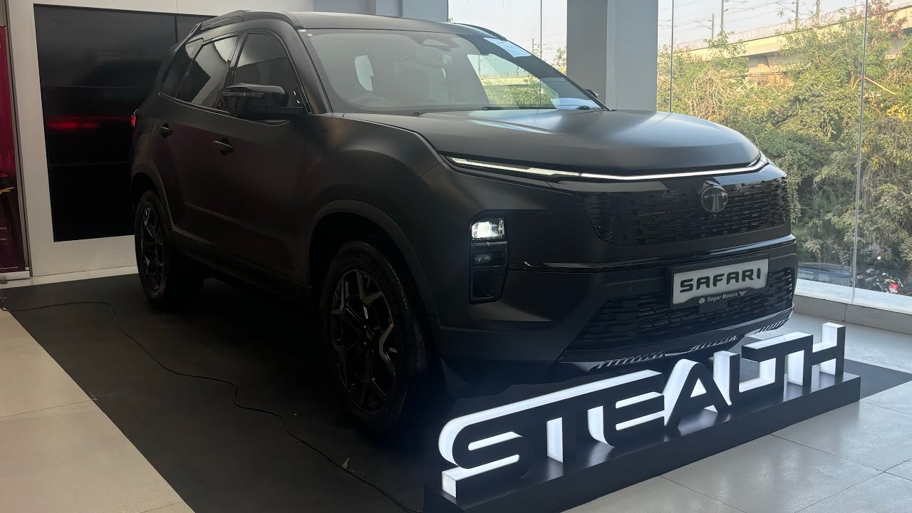 All New Tata Safari Stealth Edition 2025 | Tata Safari Matt Dark ...