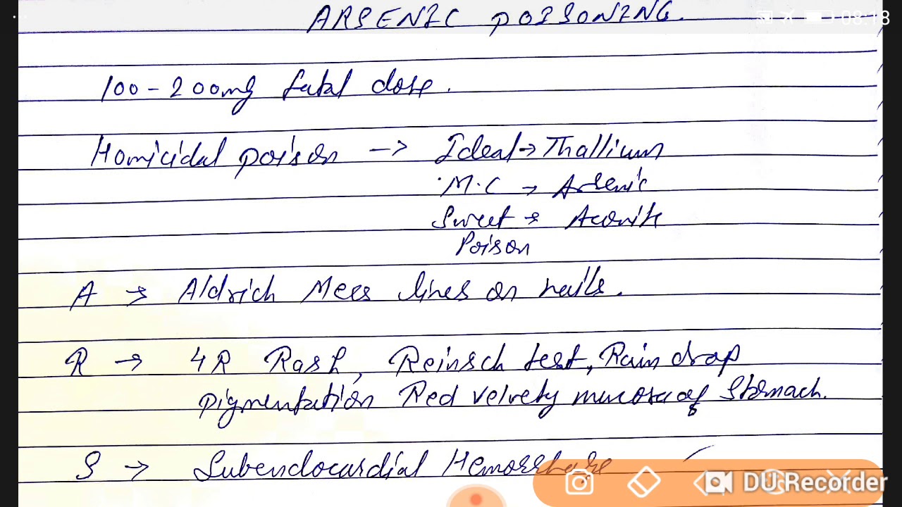 Arsenic poisoning mnemonic - YouTube