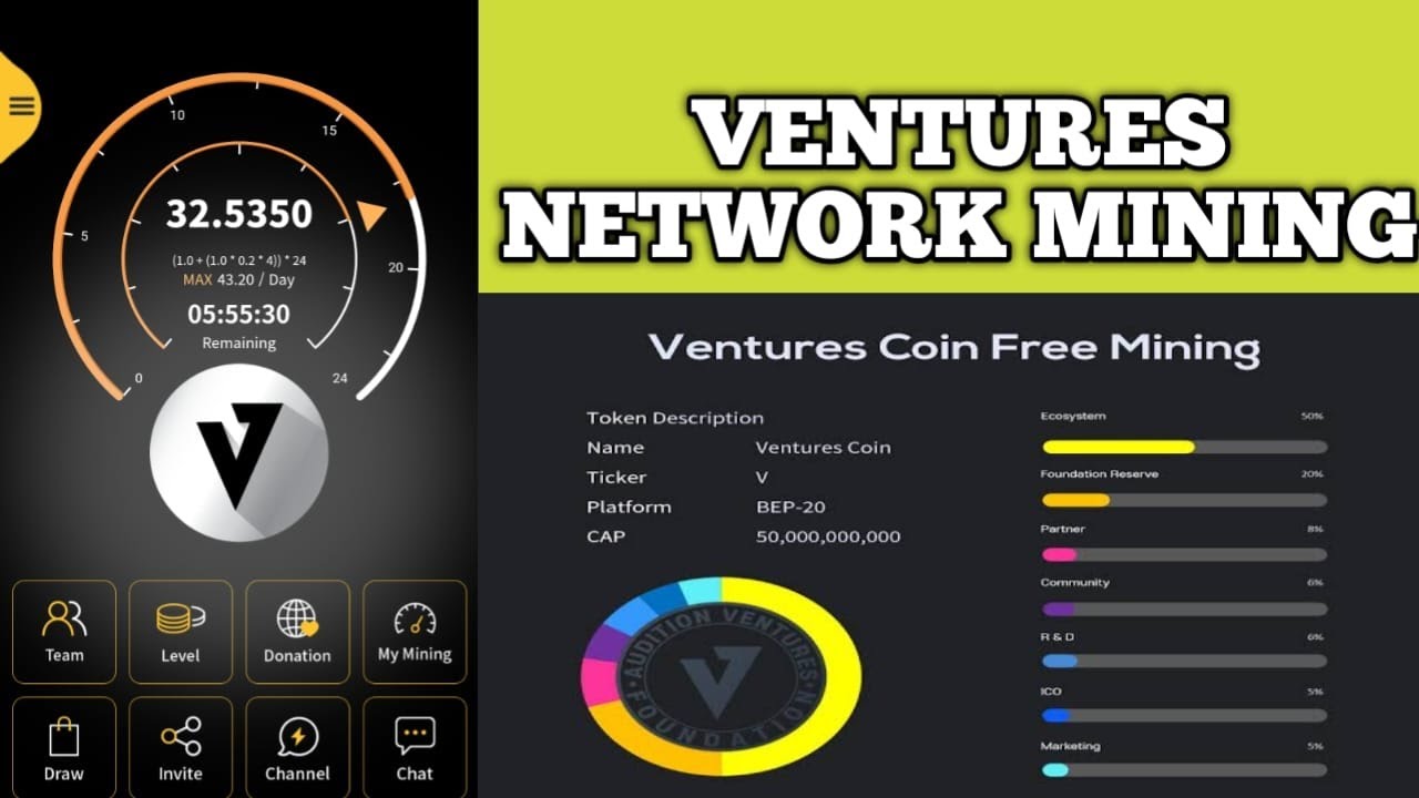 How to create "VENTURES NETWORK" mining account. - YouTube