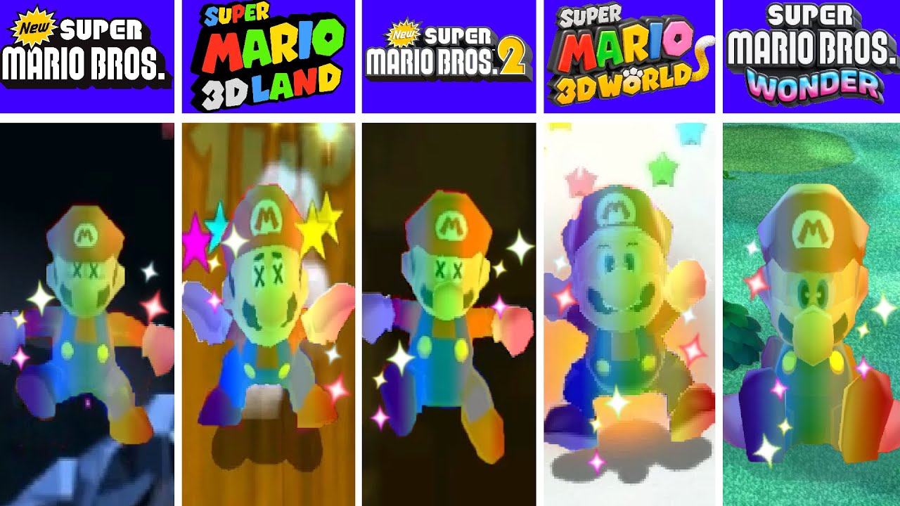 Evolution of Super Mario 64 Super Stars Dying in Super Mario Games And ...