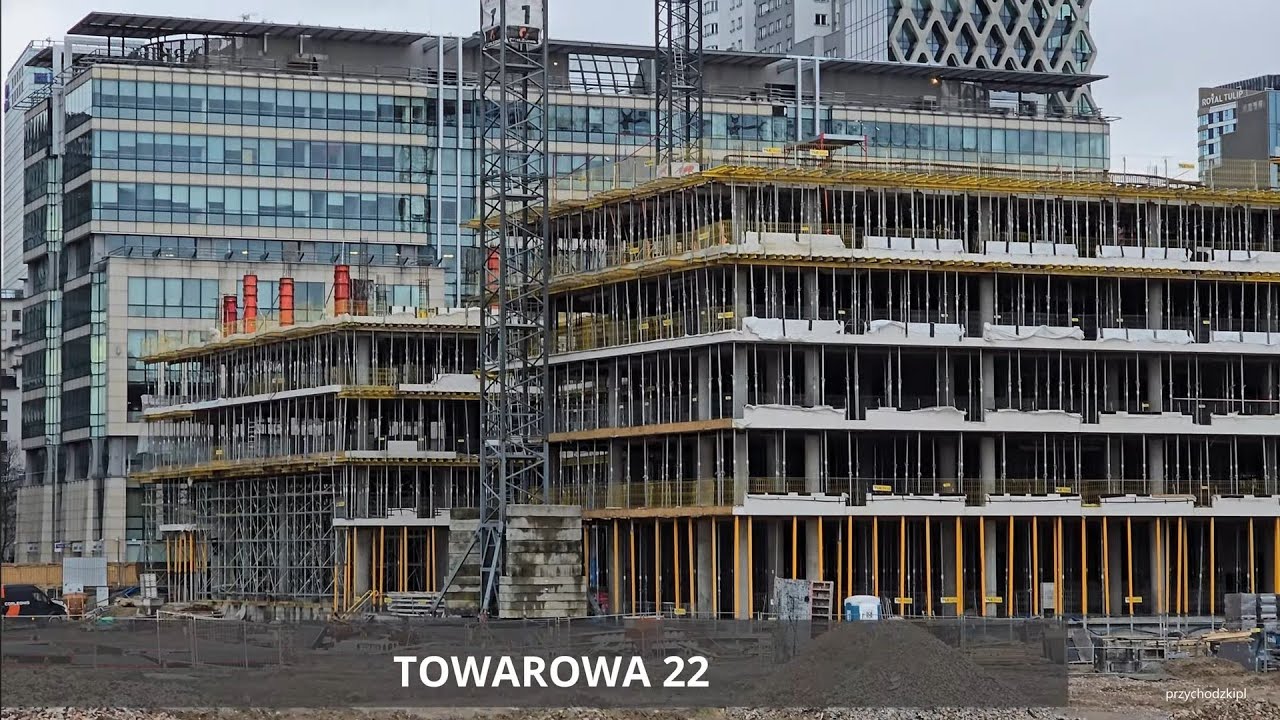 Warszawa / Warsaw Budowa Towarowa 22 - budowa budynku B / Construction ...