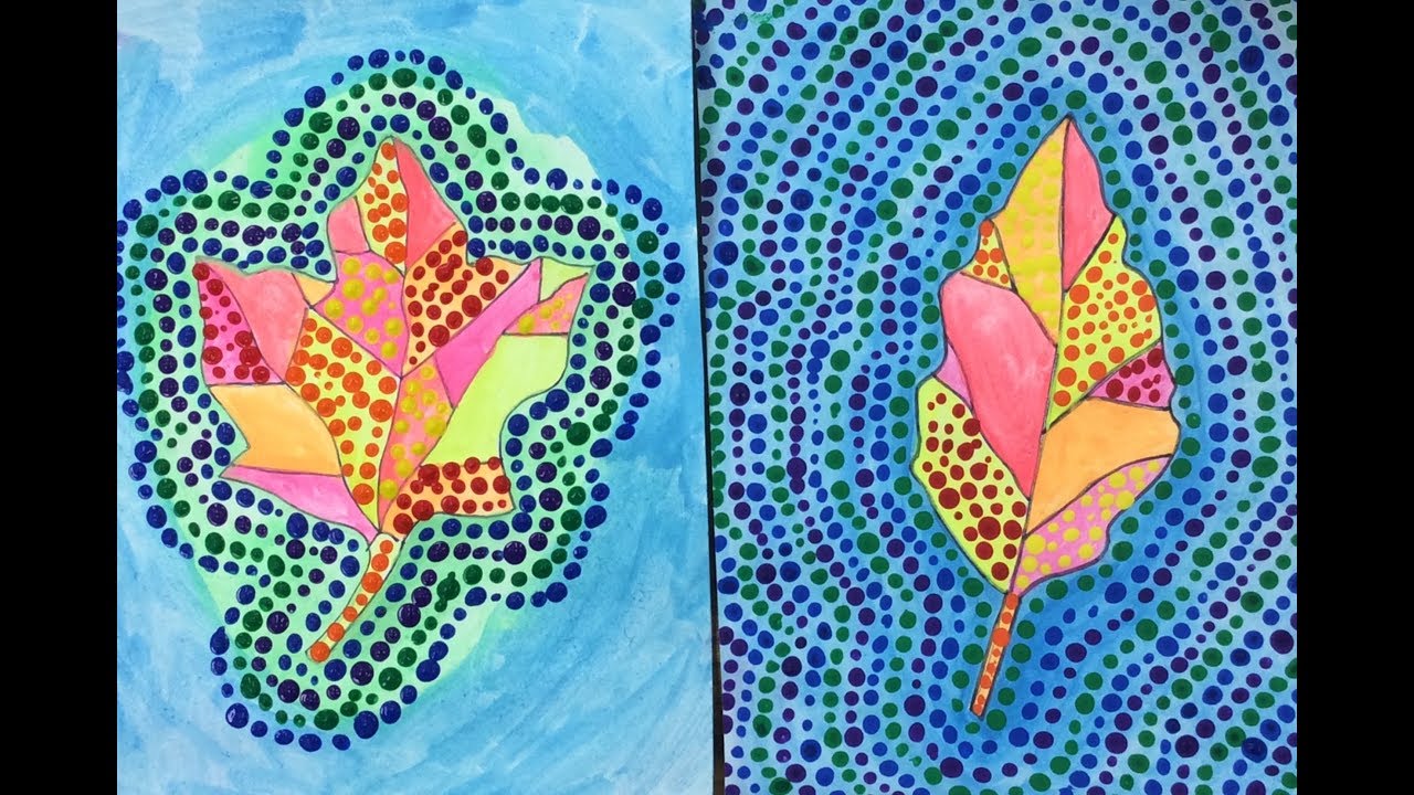 Warm and Cool Aboriginal Dot Leaf Pt. 2 - YouTube